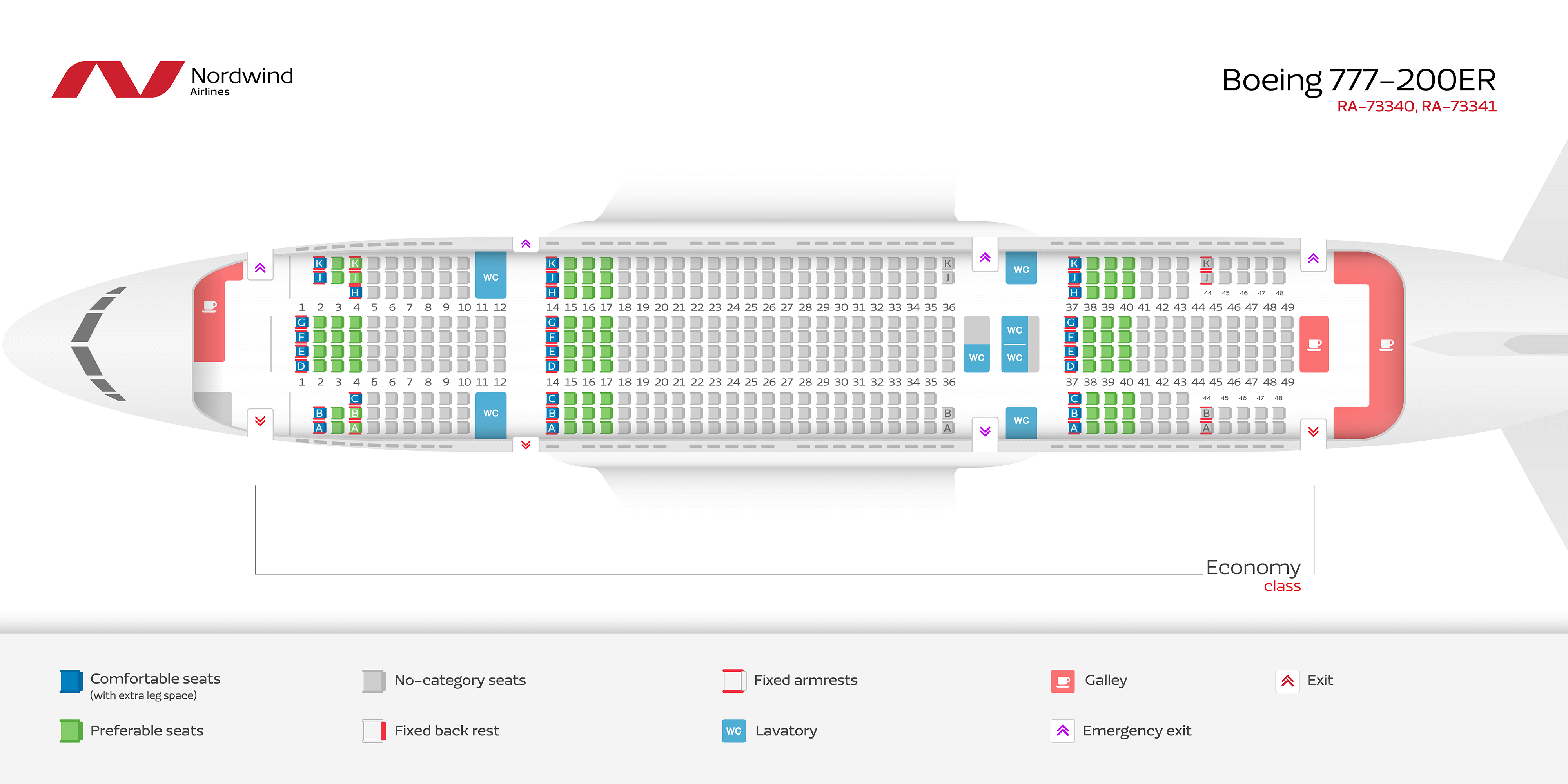 Seatguru Seat Map Nordwind Airlines Boeing 777200er 772